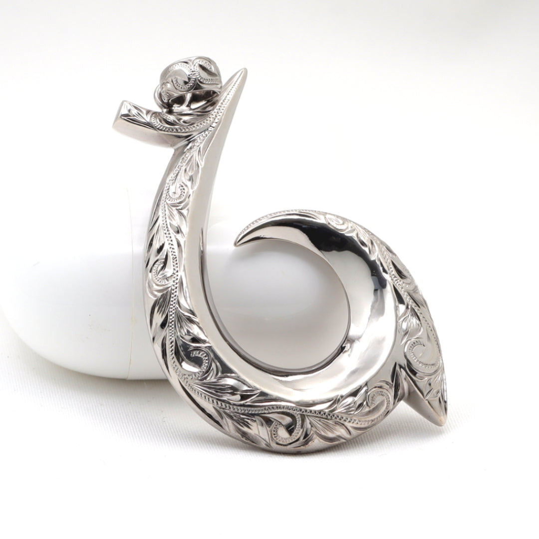 Sterling Silver Hawaiian Fish Hook Pendant | Lovin'Hawaii – LovinHawaii