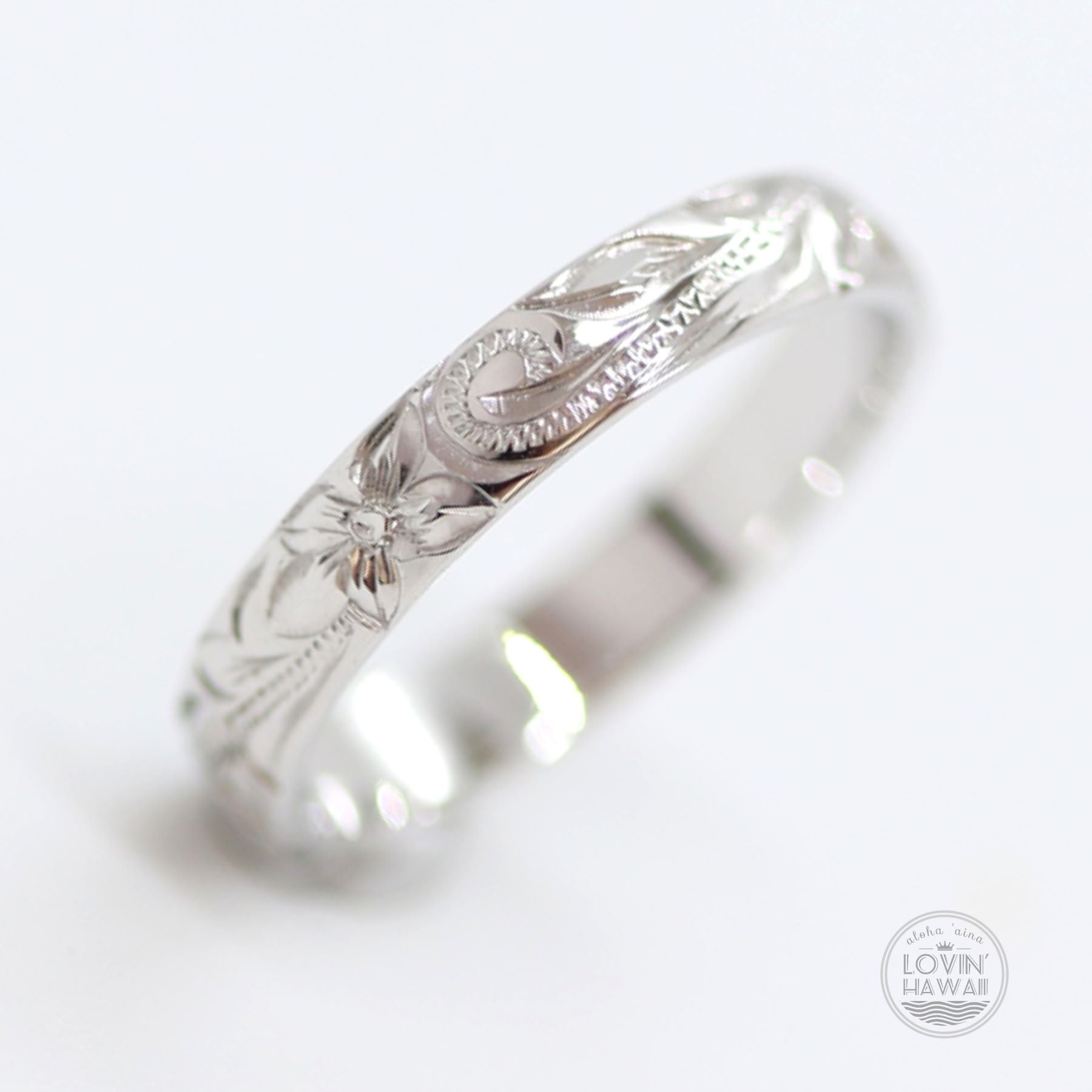 14K White Gold Hawaiian Rings | Made in Hawaii – LovinHawaii