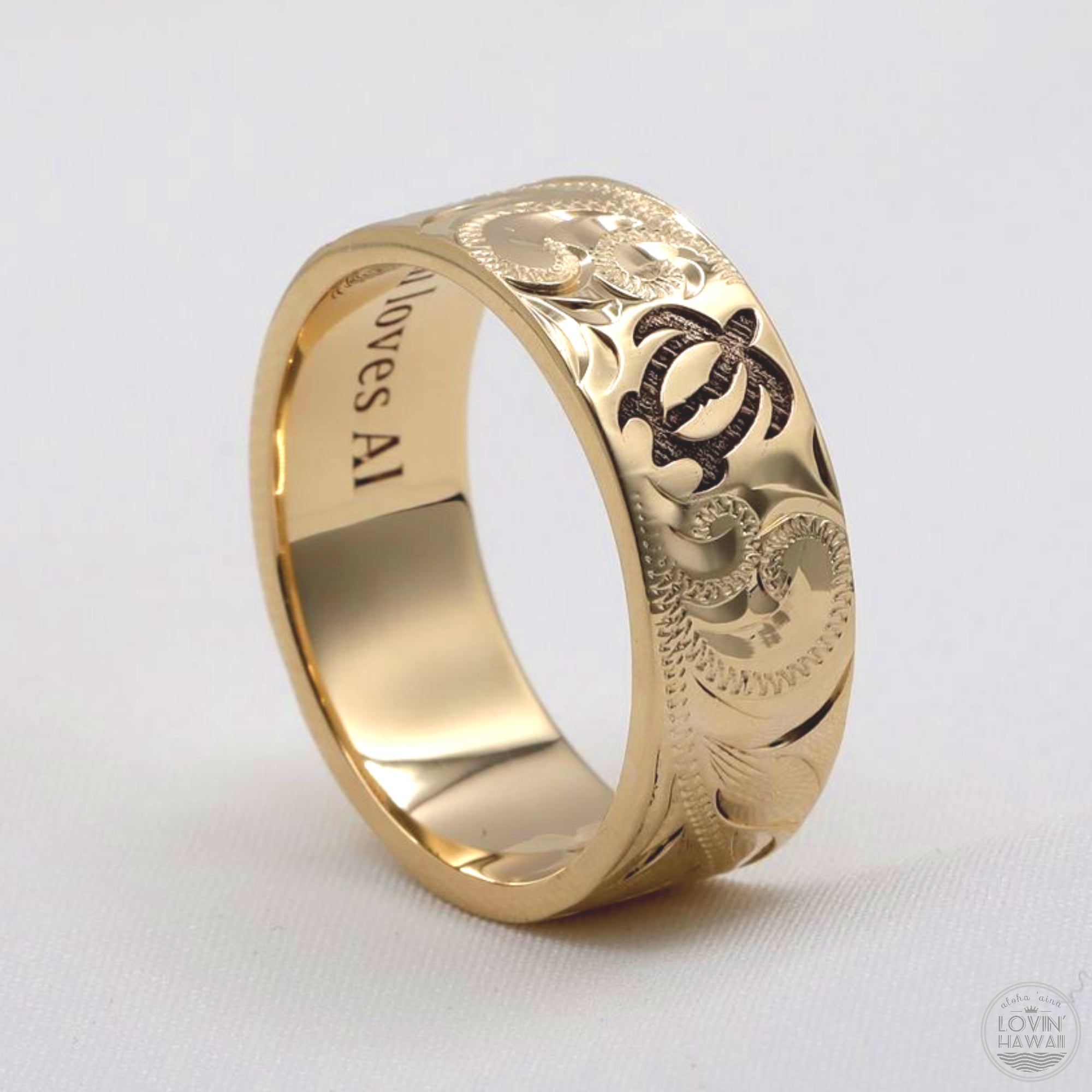 Ring From Hawaii | Green Sea Turtle 14K Gold Ring – LovinHawaii