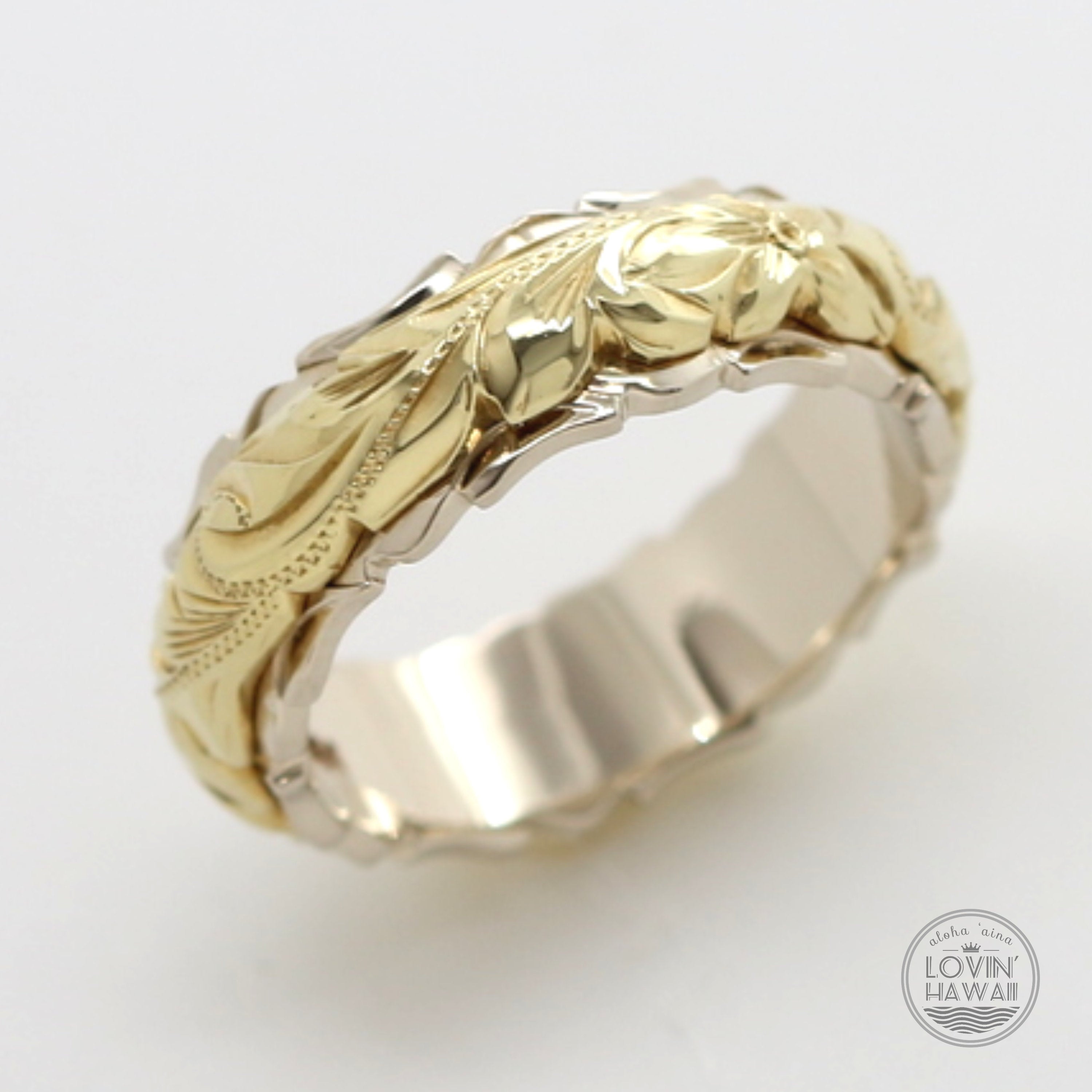 Two Tone Gold Ring | Hawaiian Jewery – LovinHawaii